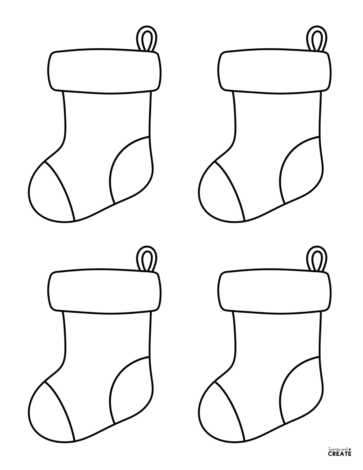Christmas Stocking Templates - Free Printables