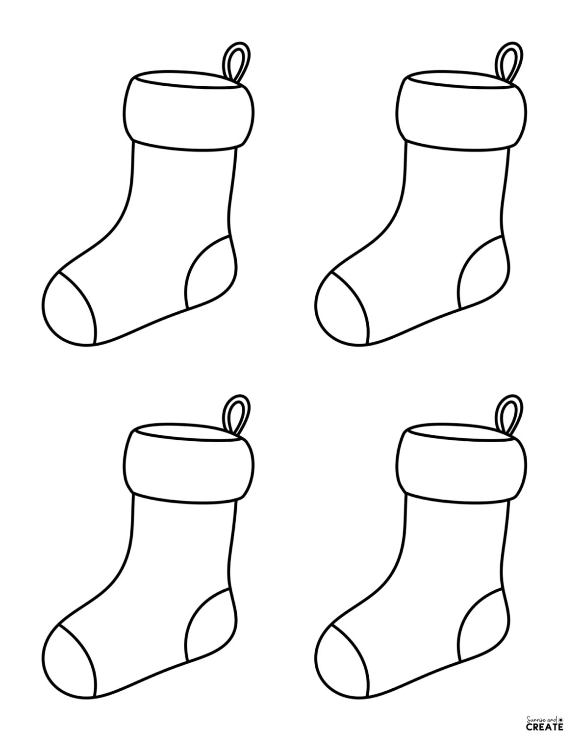 Christmas Stocking Templates - Free Printables