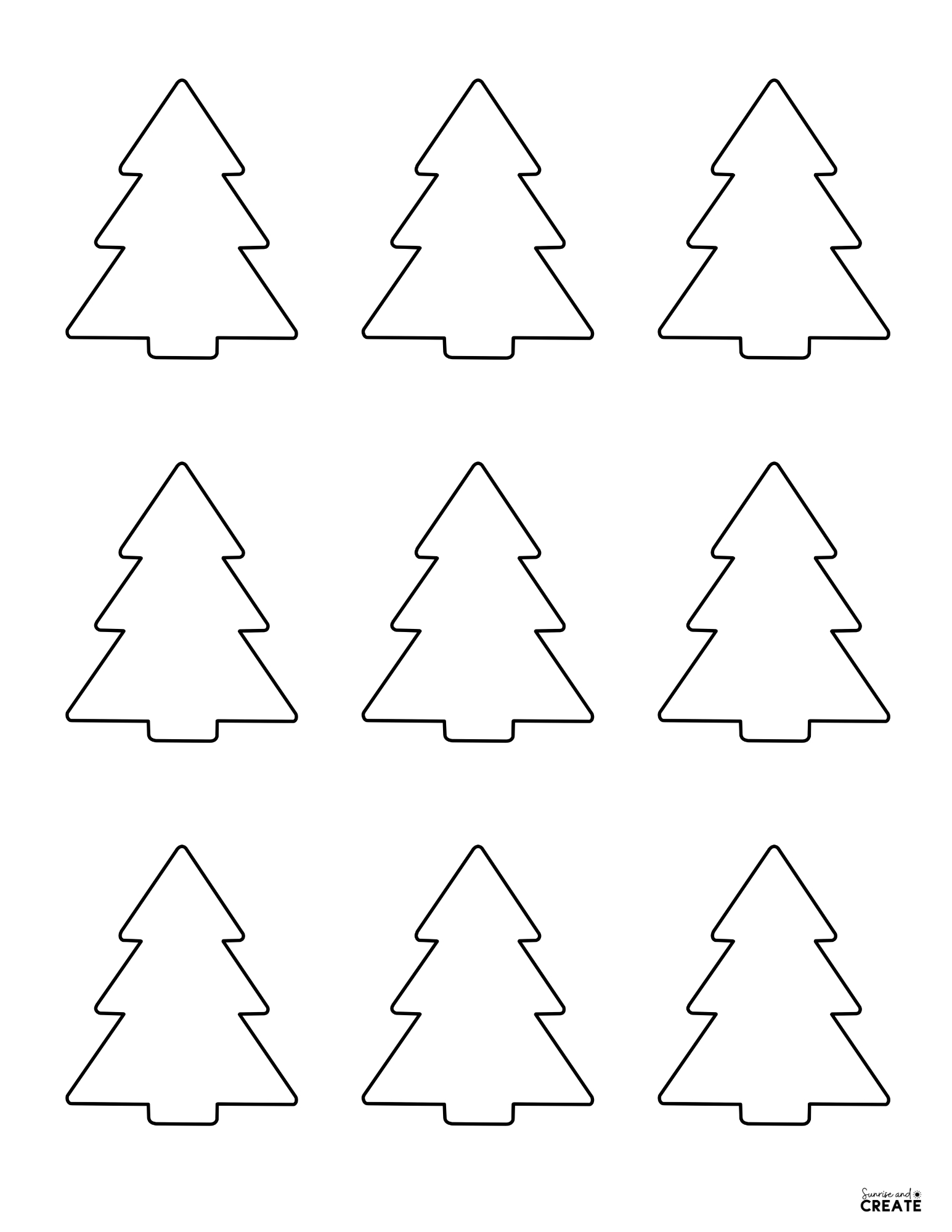 Christmas Tree Templates - Free Printables