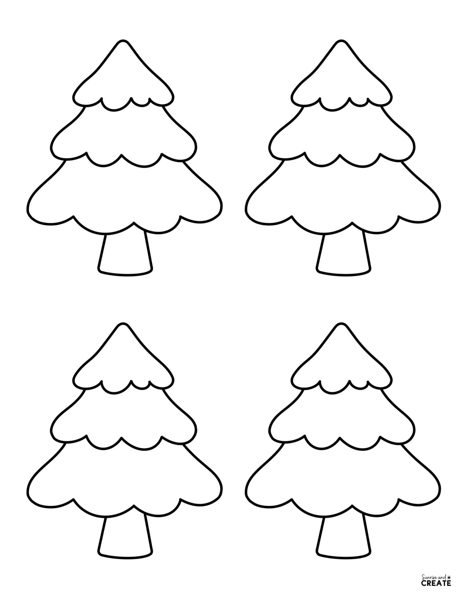 Christmas Tree Templates - Free Printables