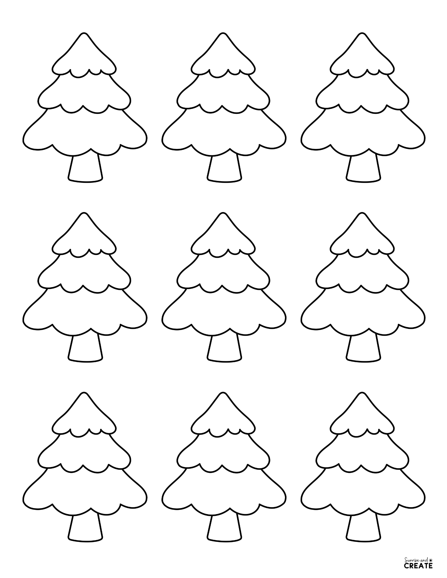 Christmas Tree Templates - Free Printables
