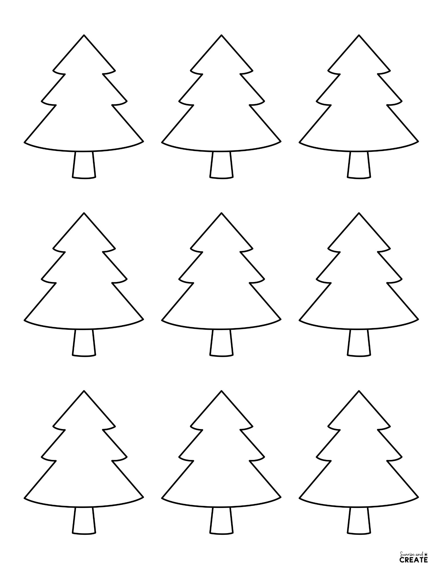Christmas Tree Templates - Free Printables