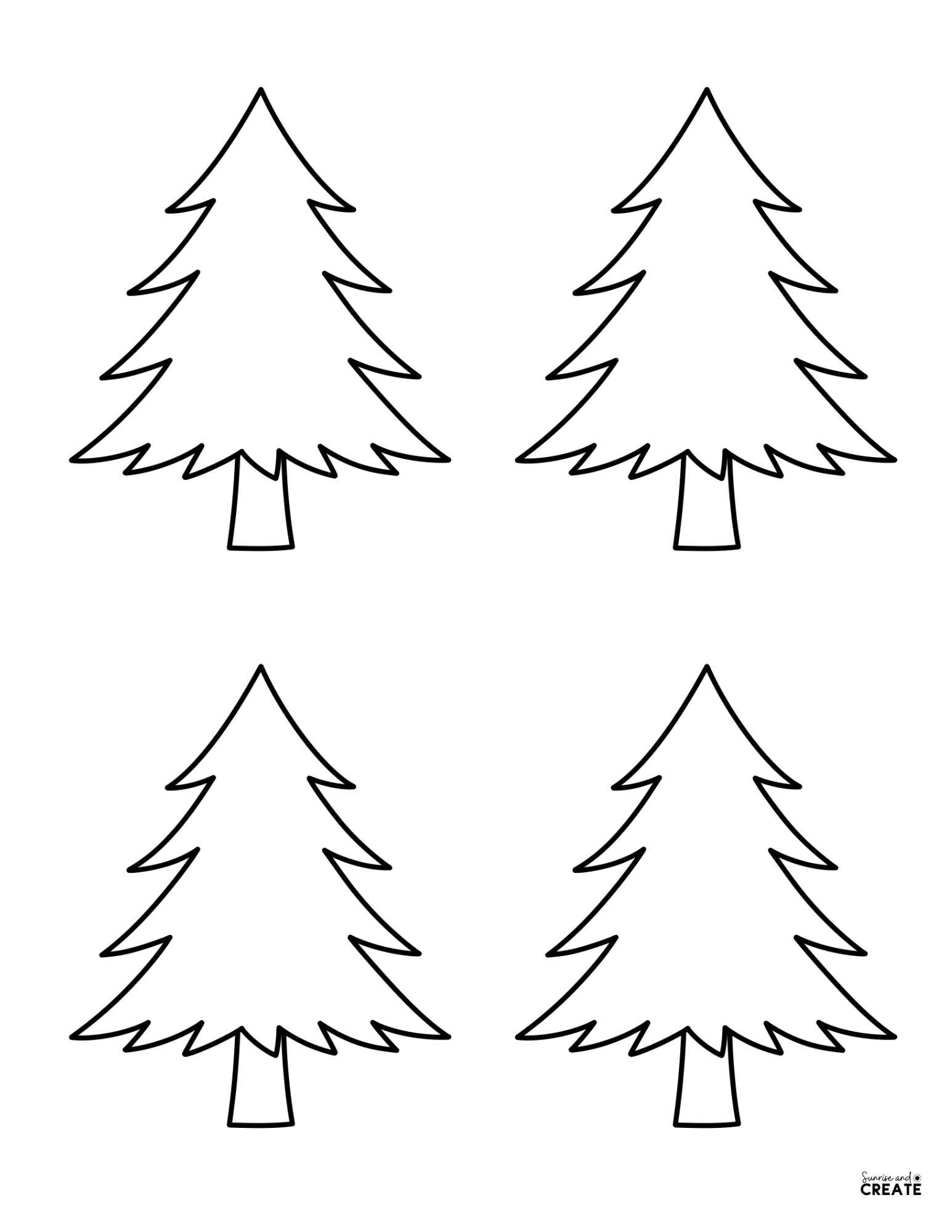 Christmas Tree Templates - Free Printables