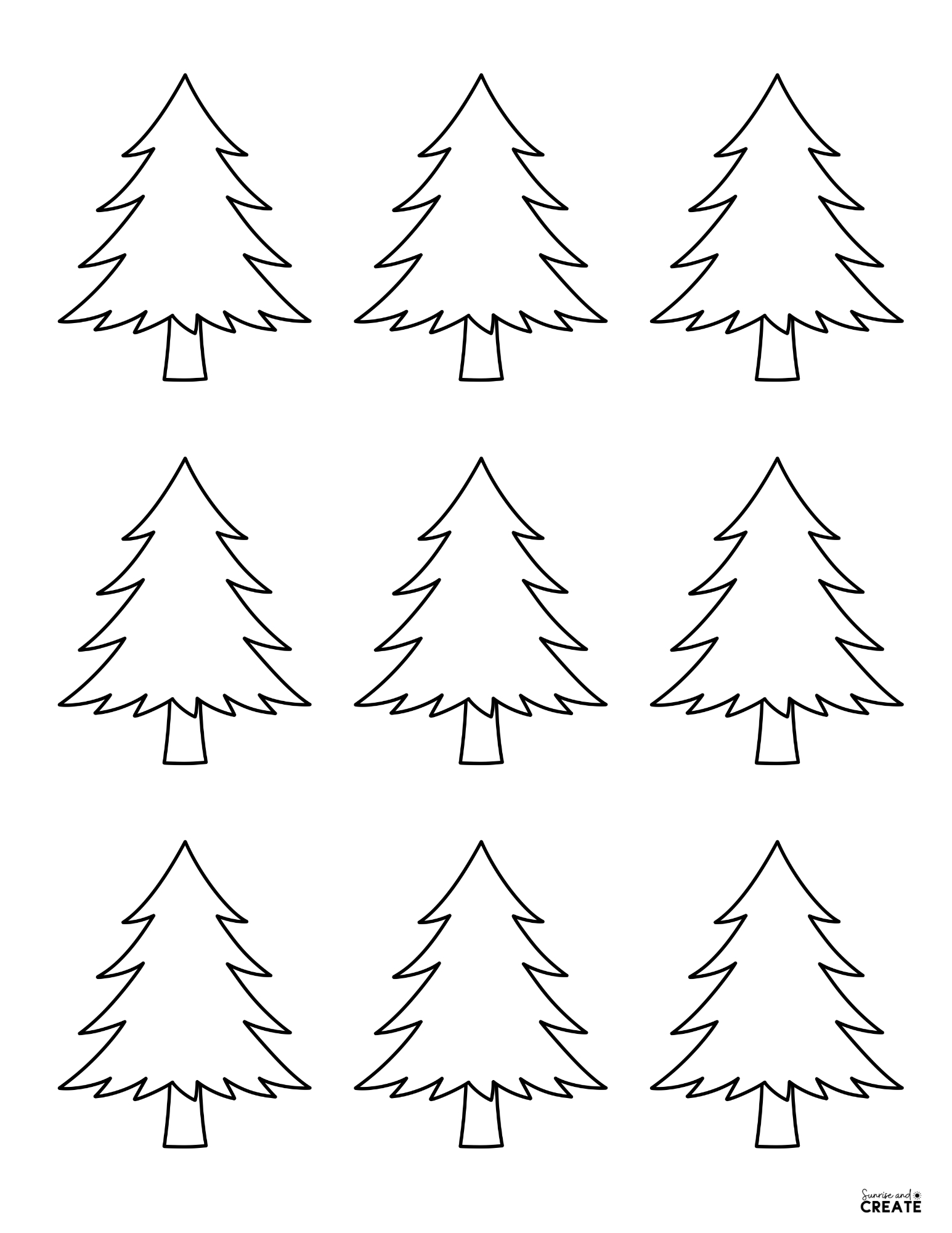 Christmas Tree Templates - Free Printables
