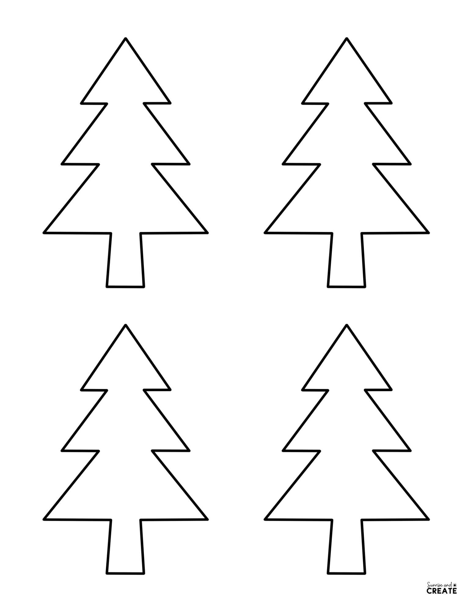 Christmas Tree Templates - Free Printables