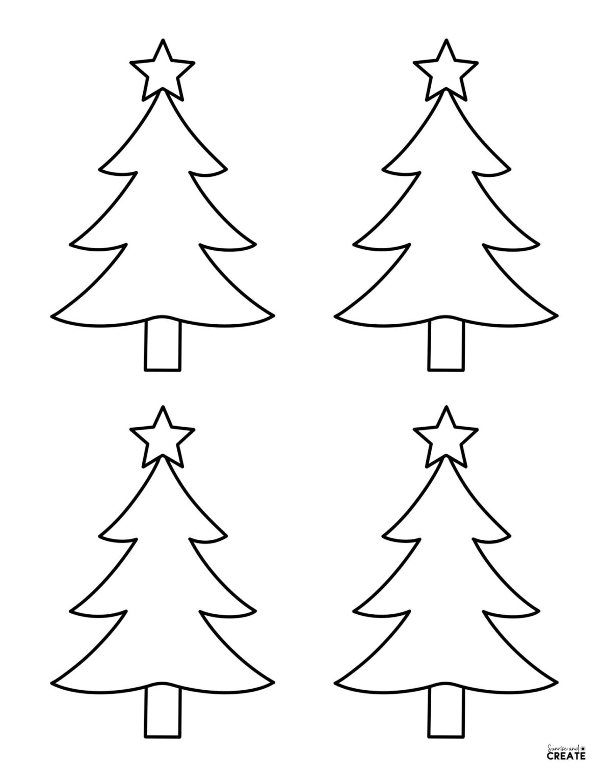 Christmas Tree Templates - Free Printables