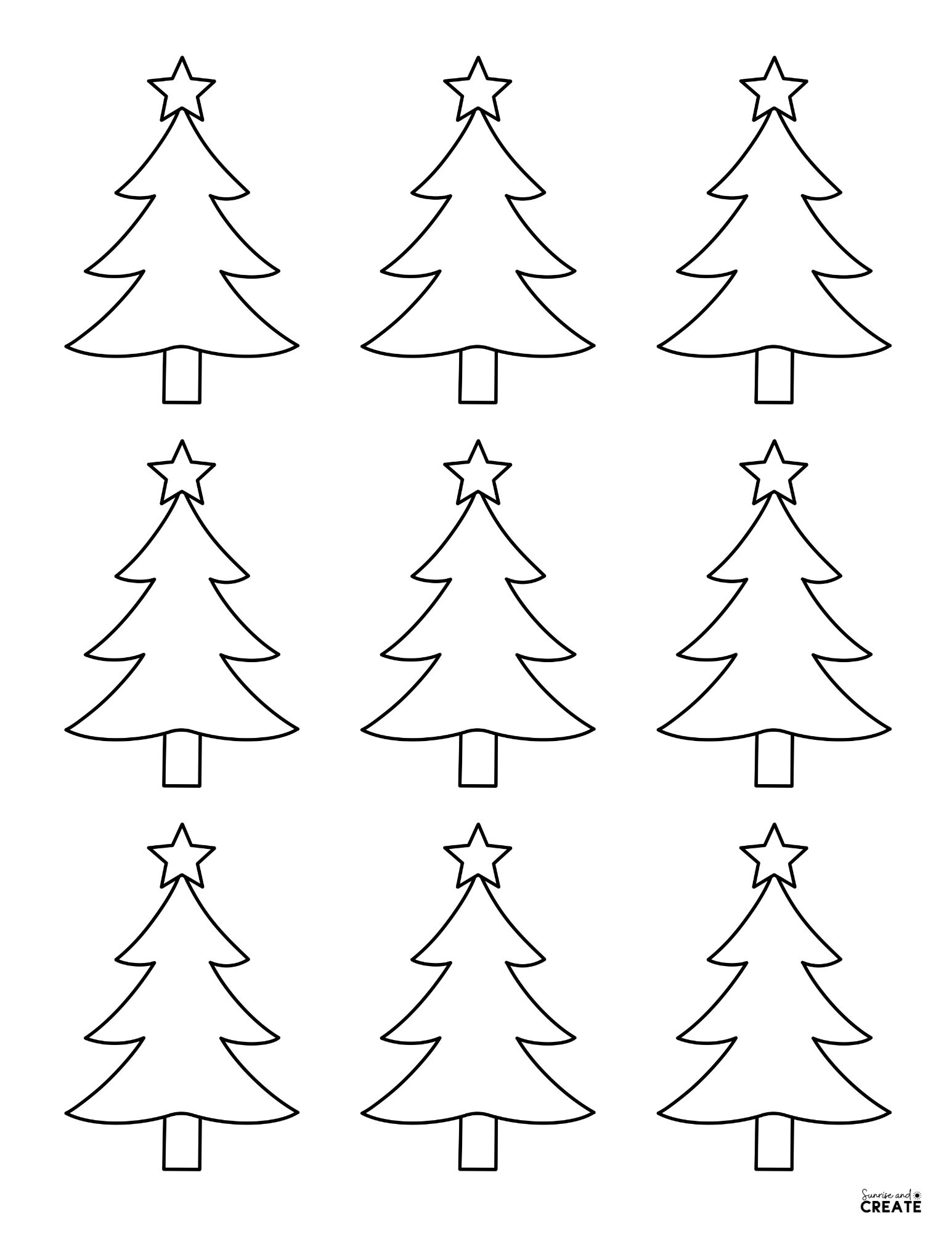 Christmas Tree Templates - Free Printables