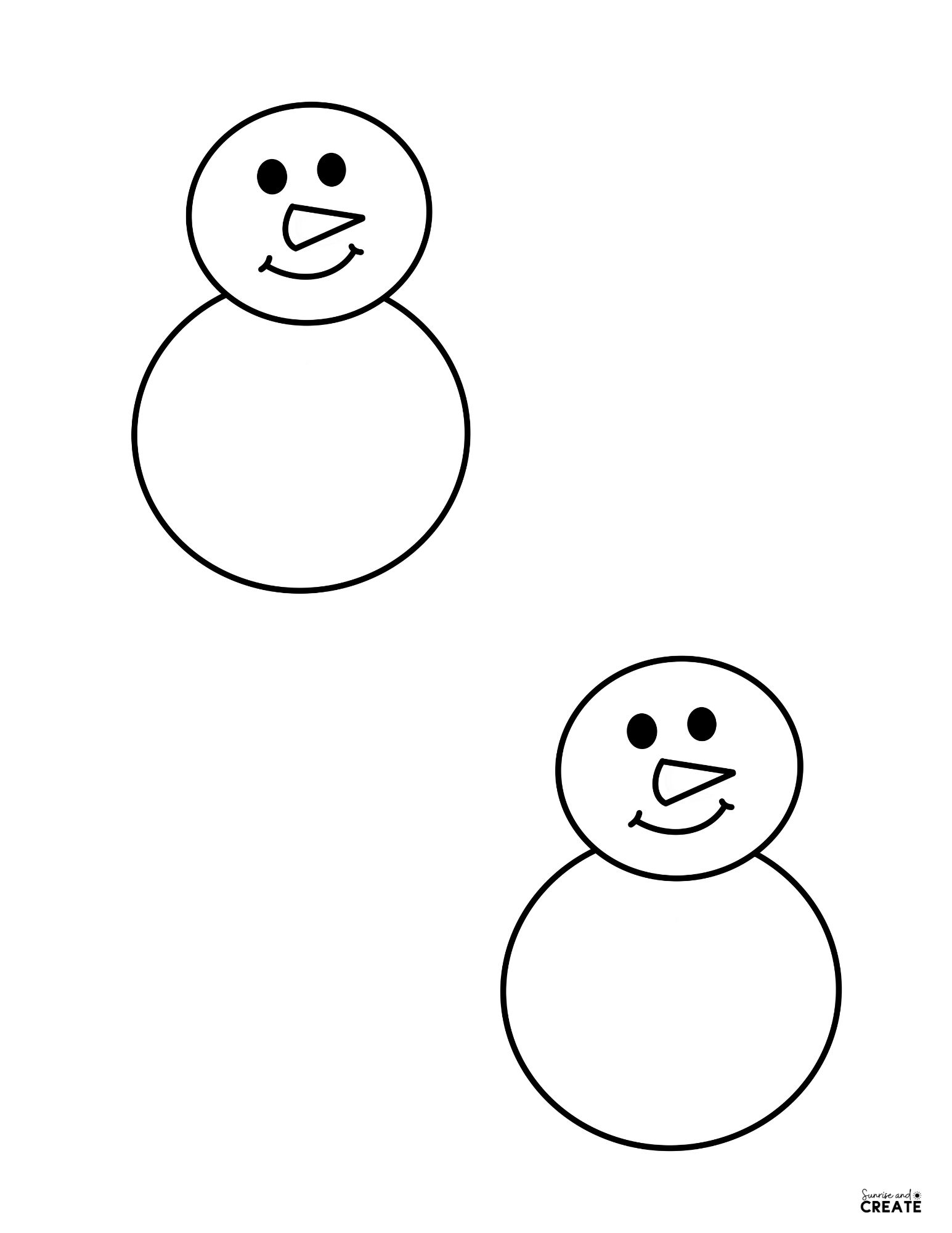 Snowman Templates - Free Printables