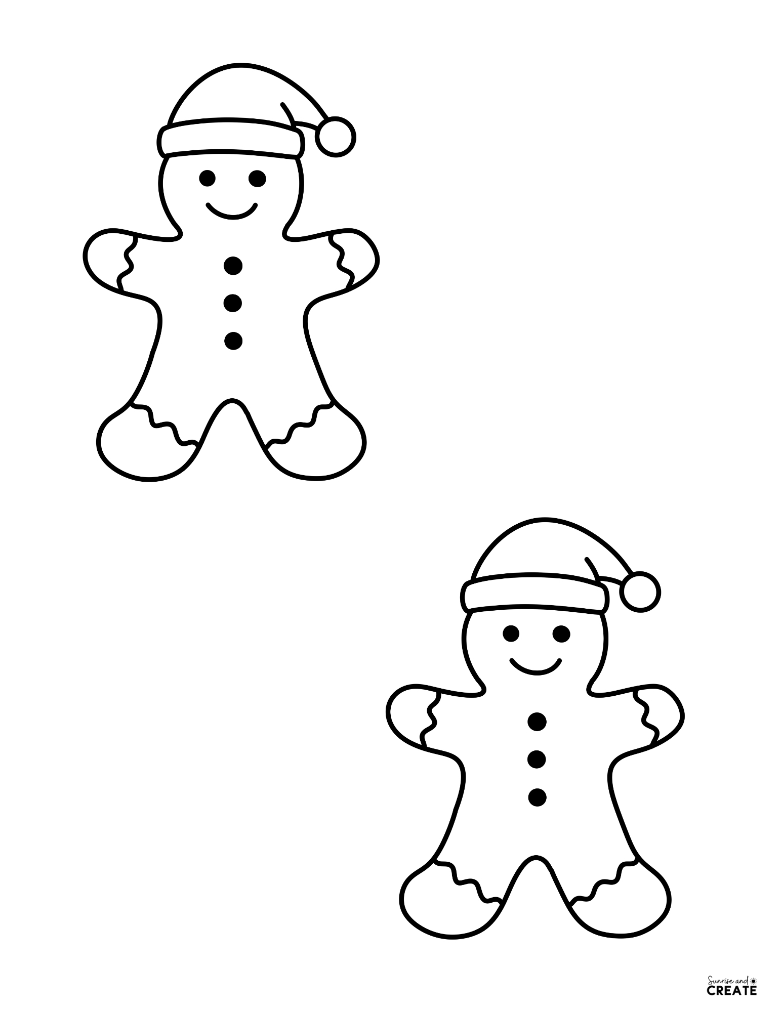 Gingerbread Man Templates - Free Printables