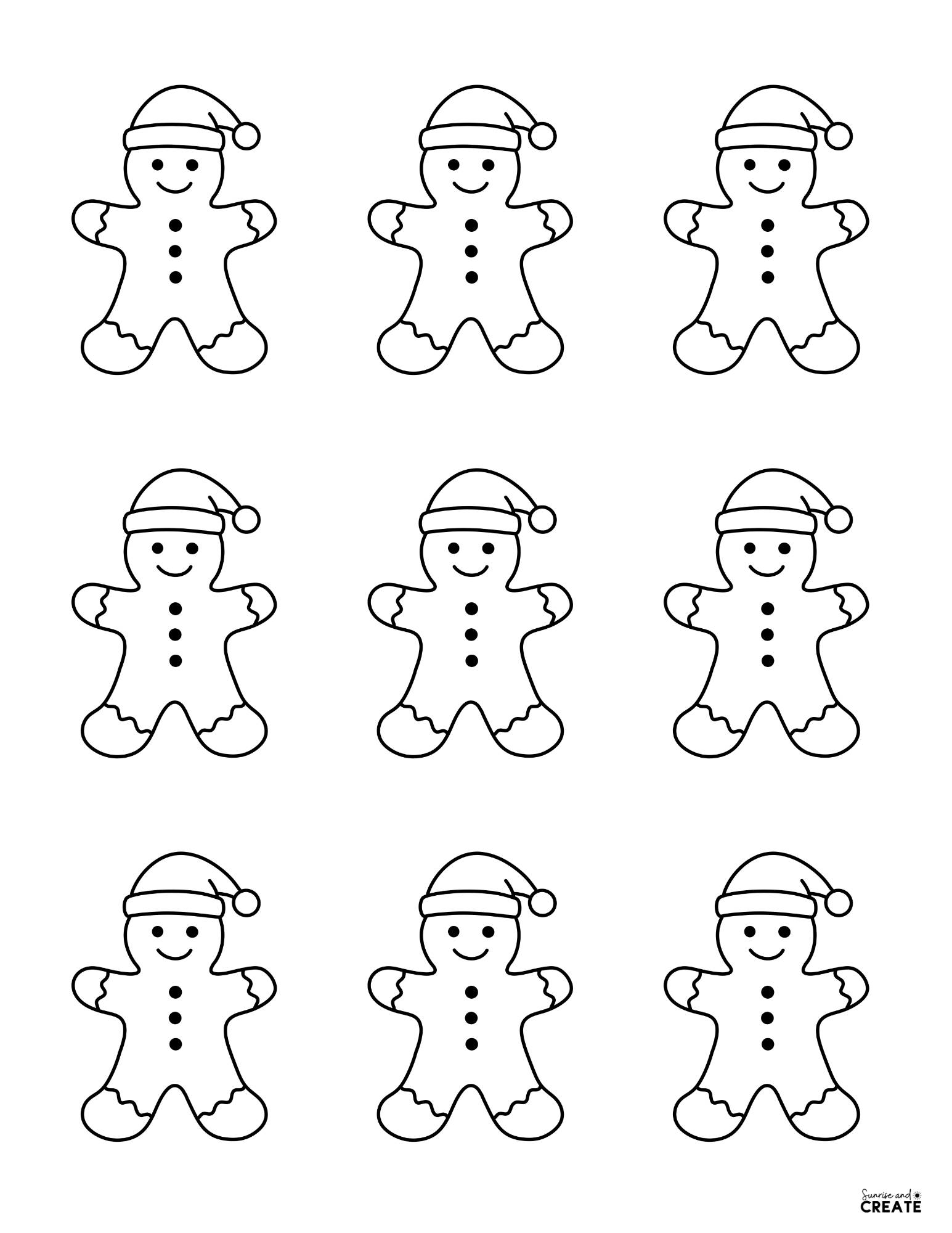 Gingerbread Man Templates - Free Printables
