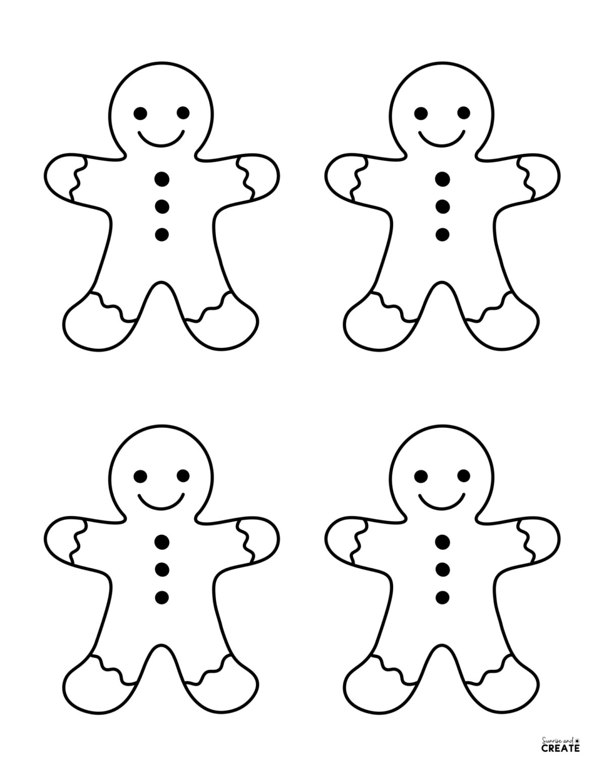 Gingerbread Man Templates - Free Printables