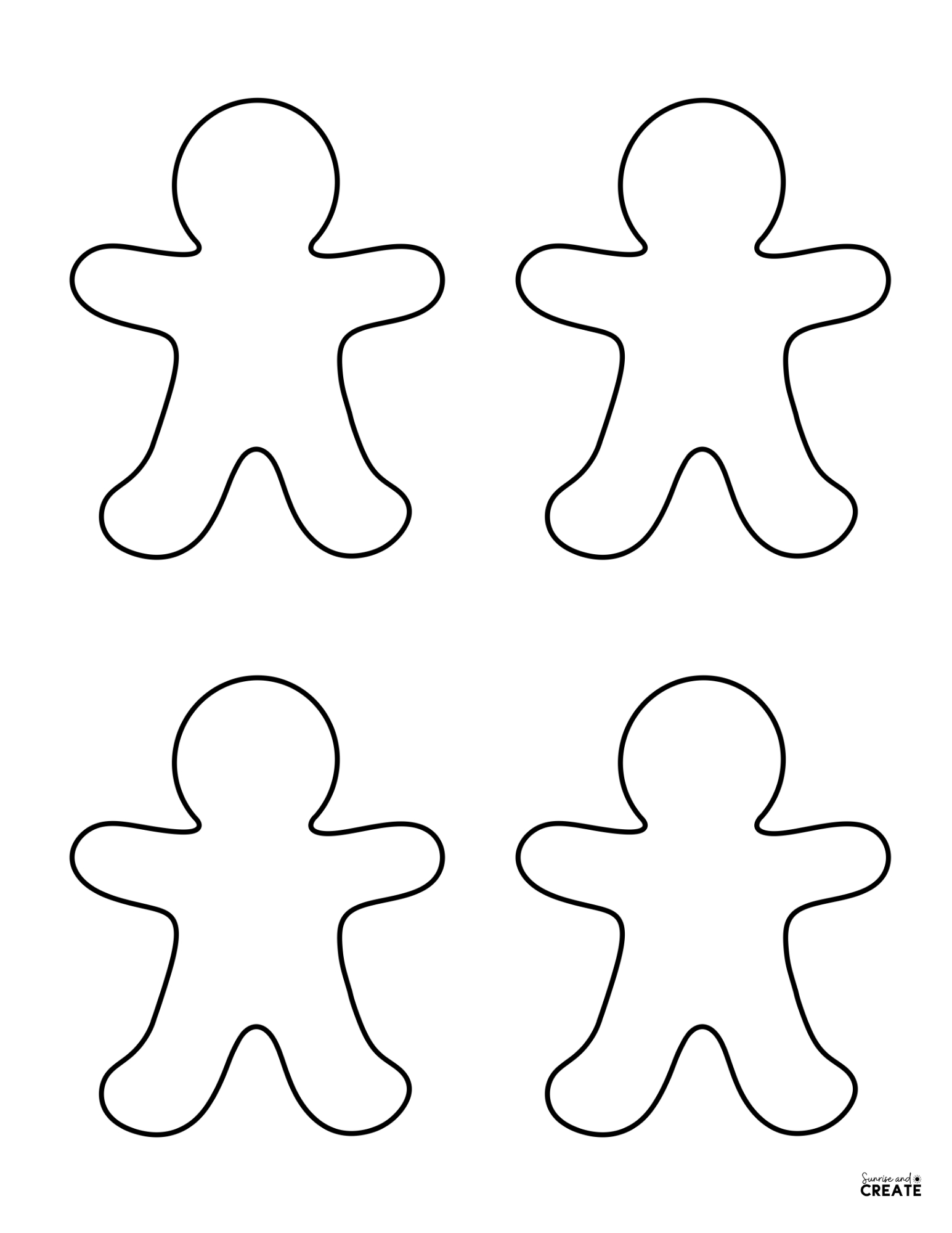 Gingerbread Man Templates - Free Printables