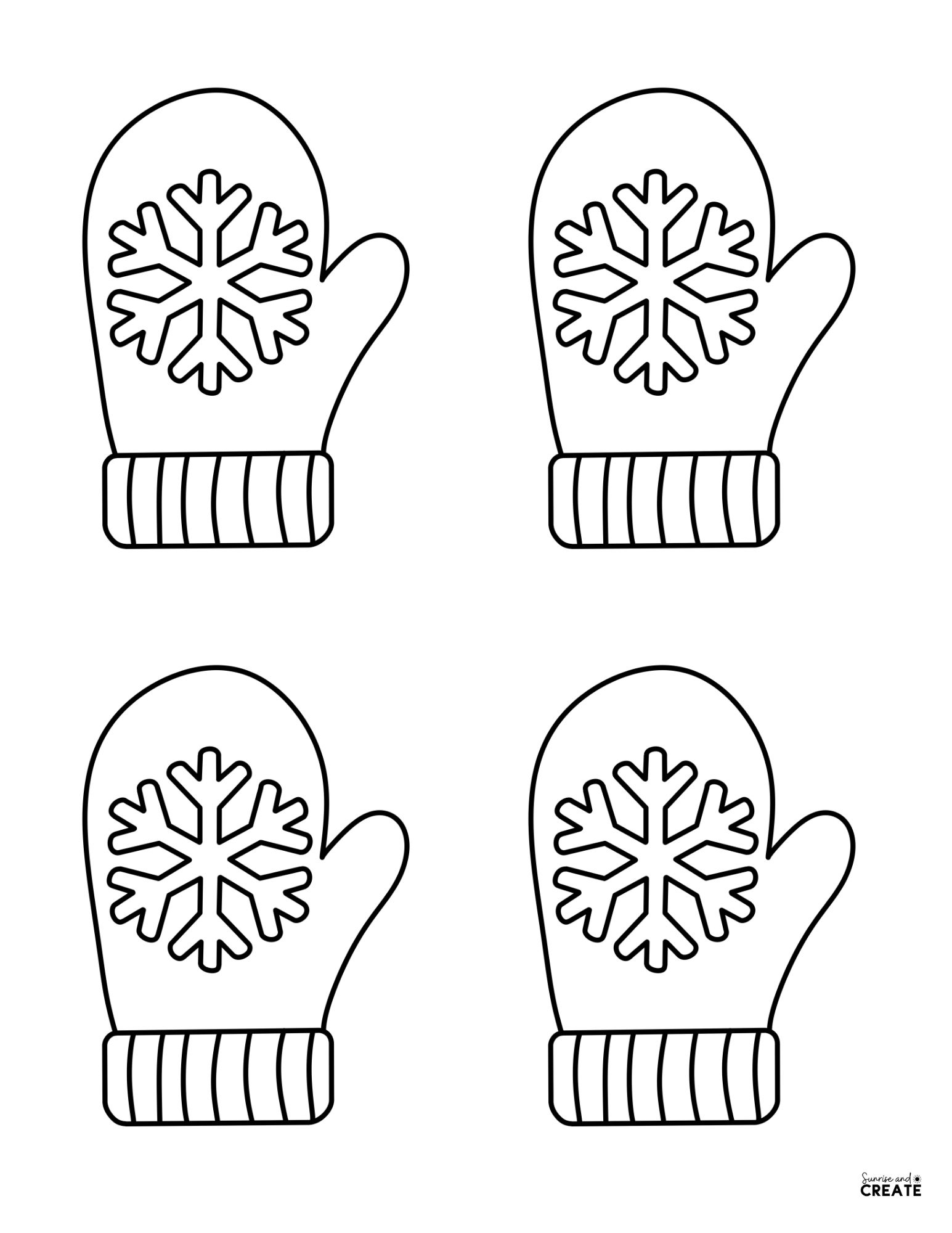 Mitten Templates - Free Printables
