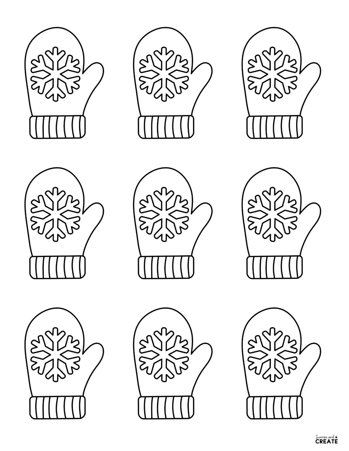 Mitten Templates - Free Printables