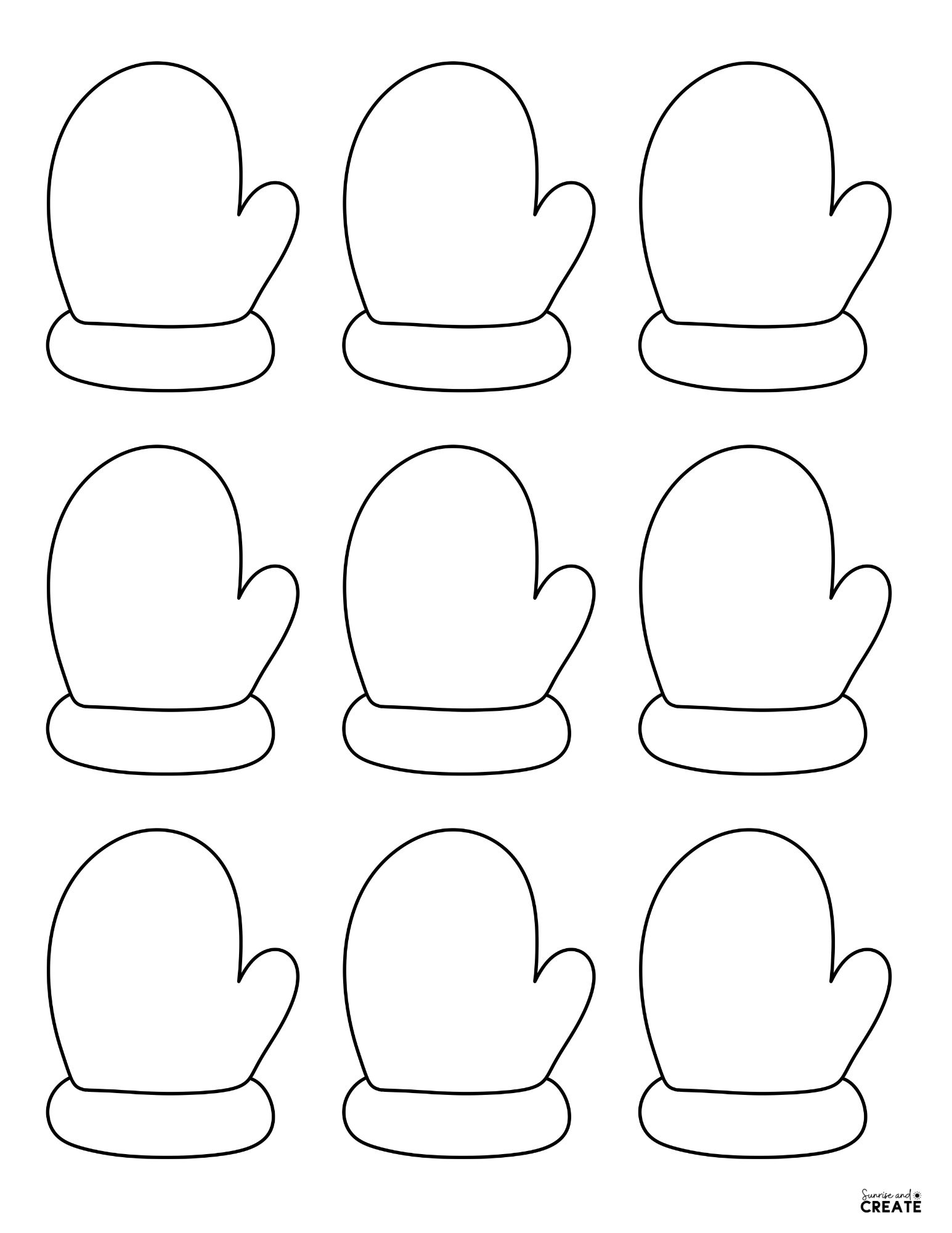 Mitten Templates - Free Printables