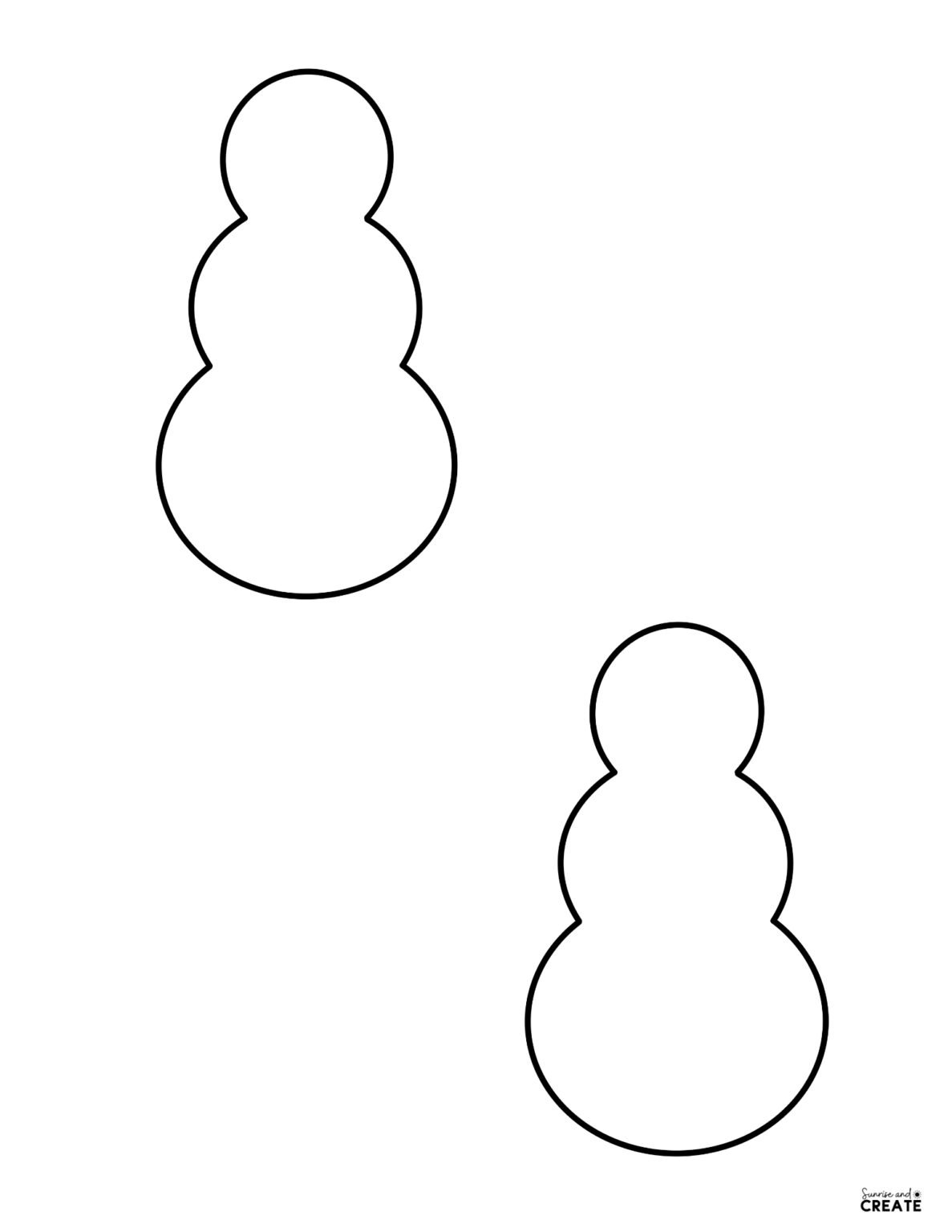 Snowman Templates - Free Printables