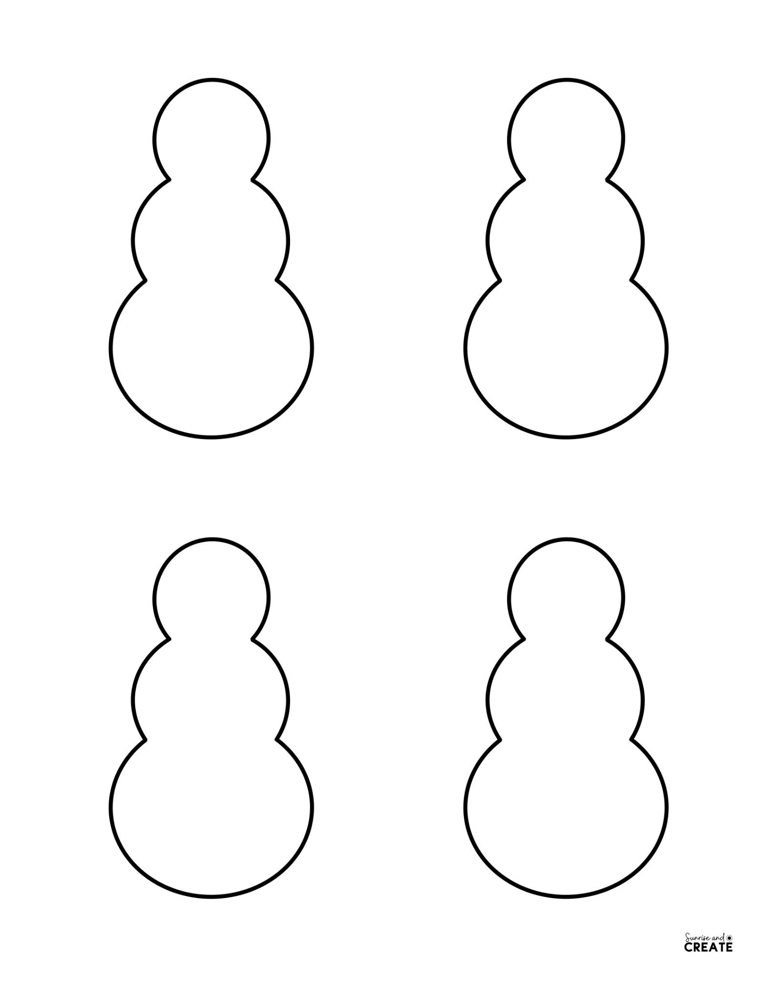 Snowman Templates - Free Printables