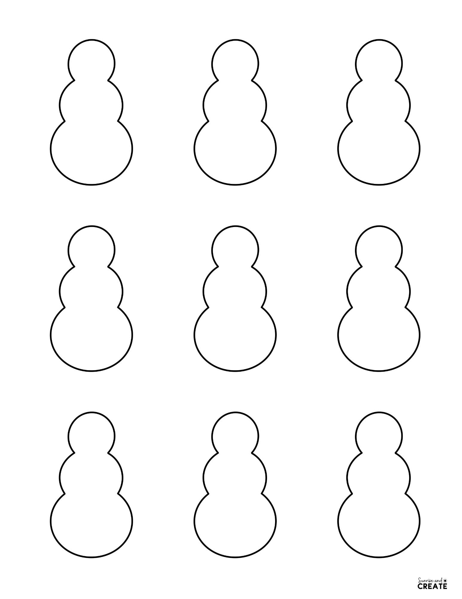 Snowman Templates - Free Printables