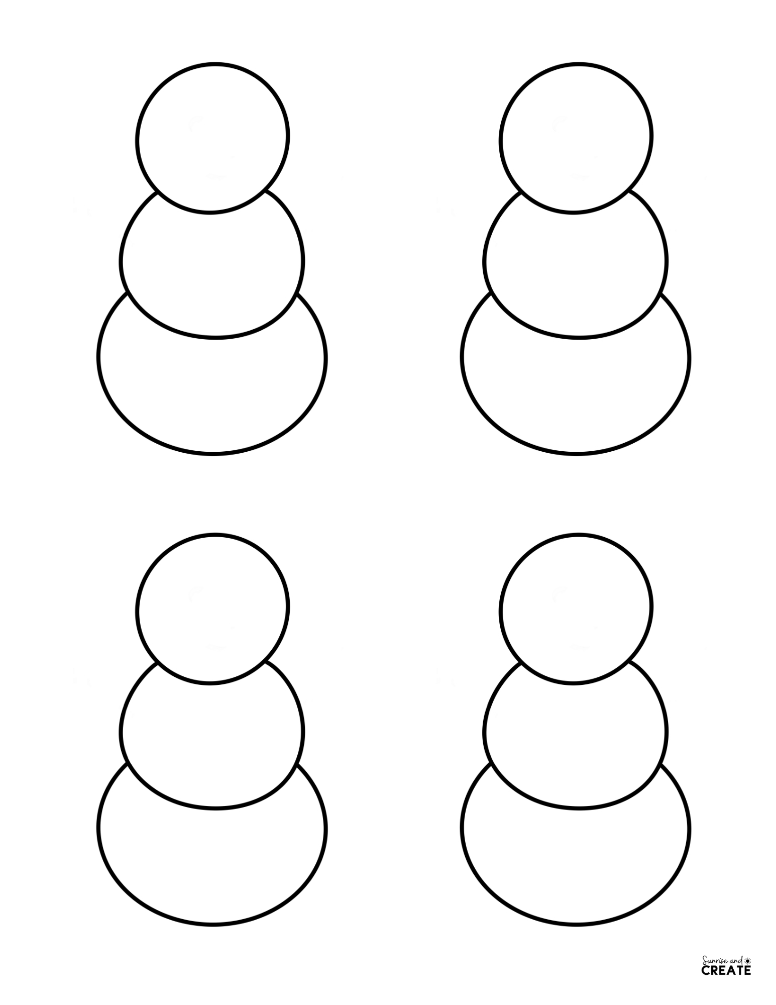 Snowman Templates - Free Printables
