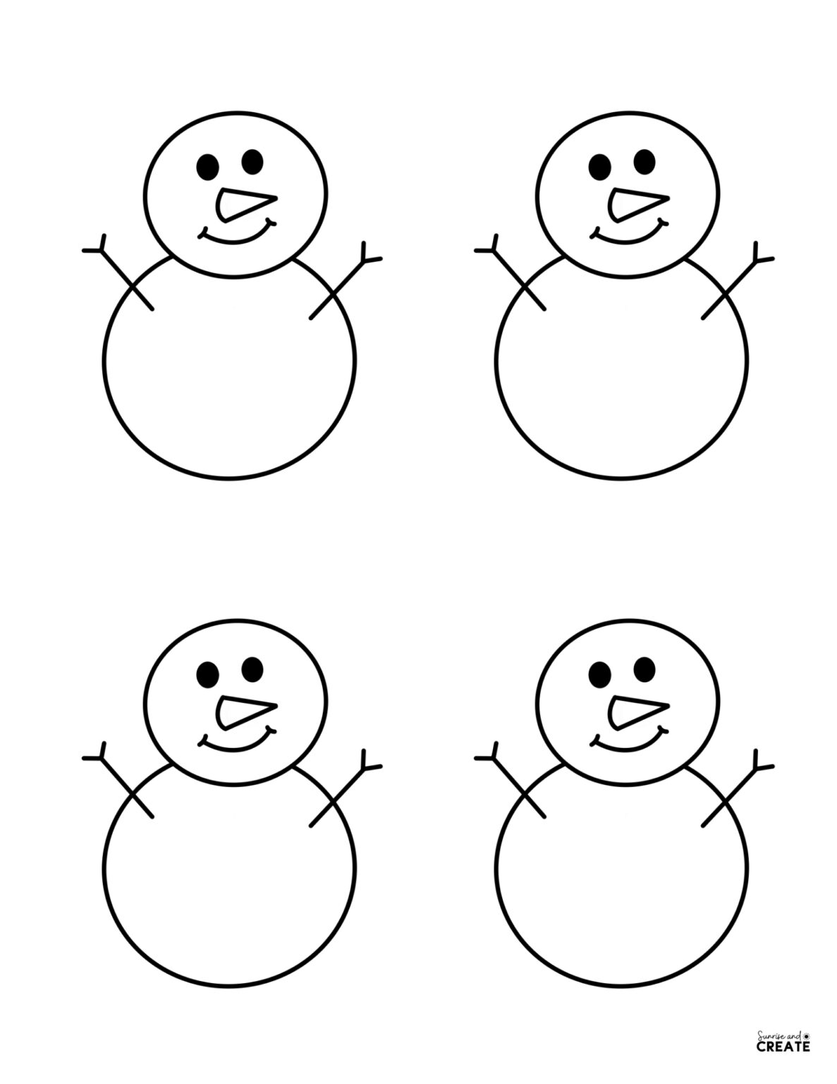 Snowman Templates - Free Printables