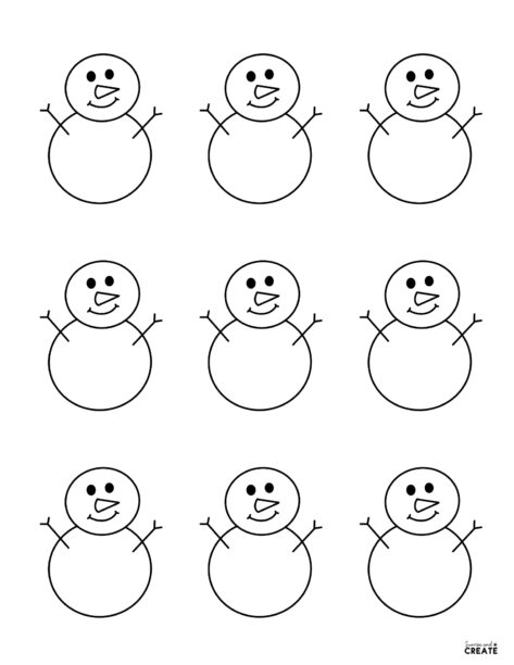 Snowman Templates - Free Printables