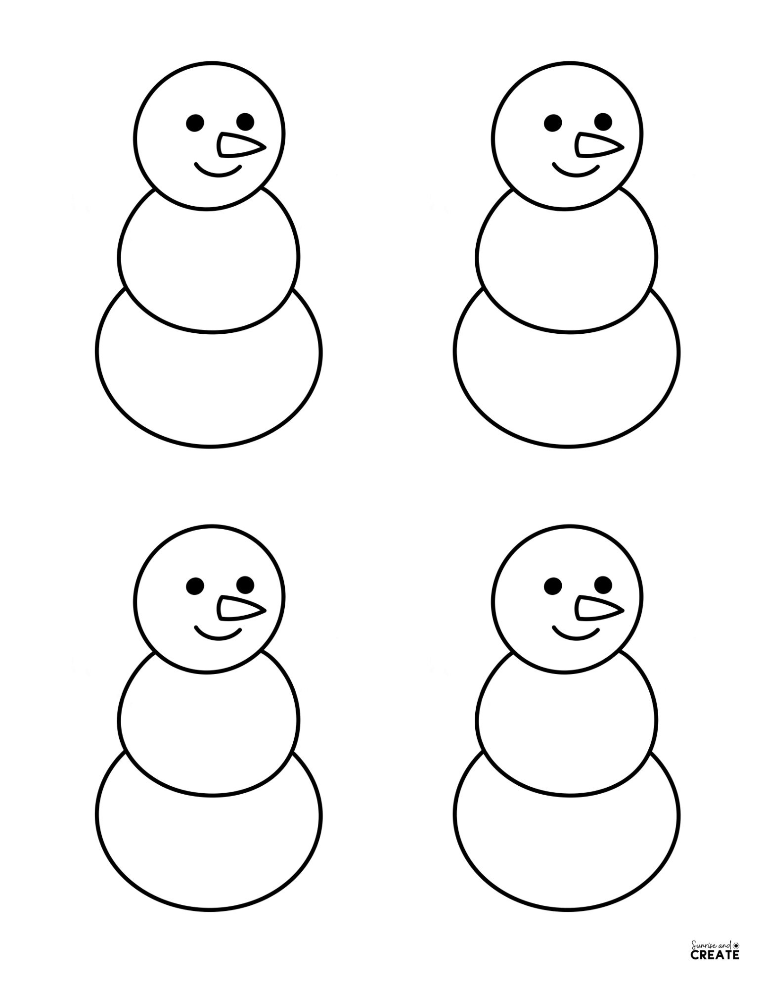 Snowman Templates - Free Printables
