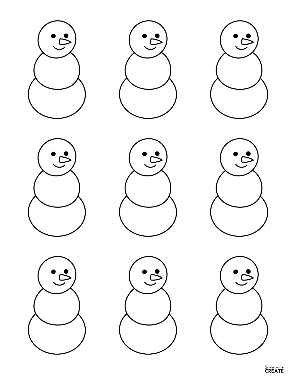 Snowman Templates - Free Printables