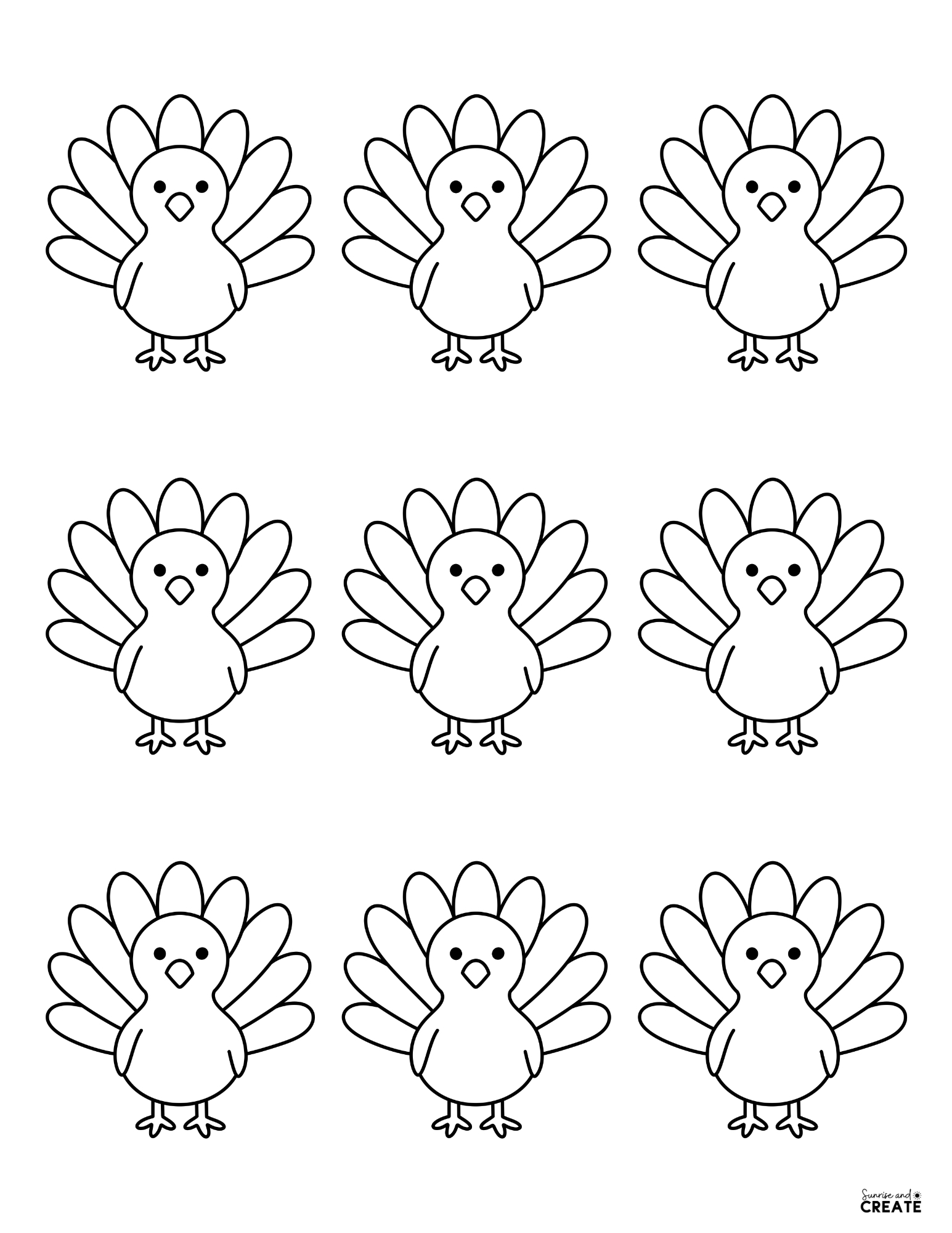 Turkey Templates - Free Printables